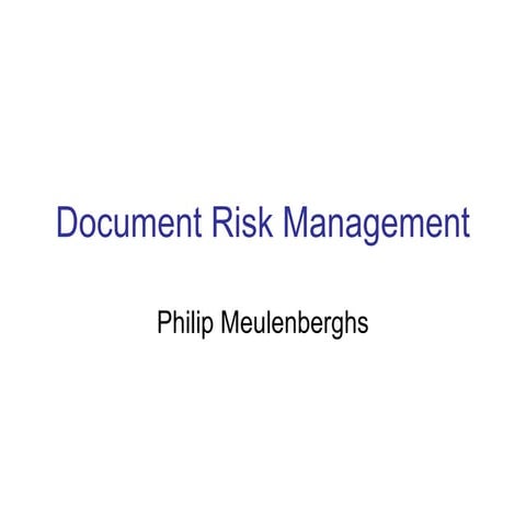 Document Risk Management | PPT