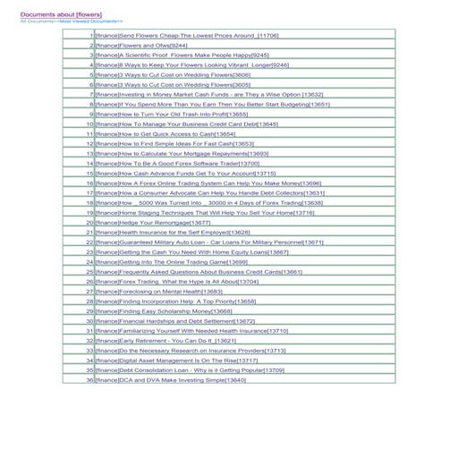 Documents About [Flowers] | PDF