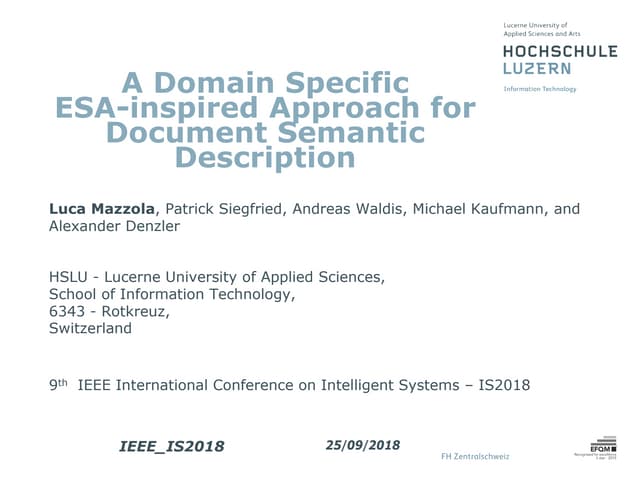 Document Semantic Characterization Ppt