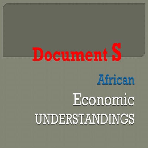 Document S - African Economy Answer Key | PPTX | Currencies | Economy