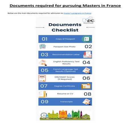 Documents required for pursuing Masters in France.pdf
