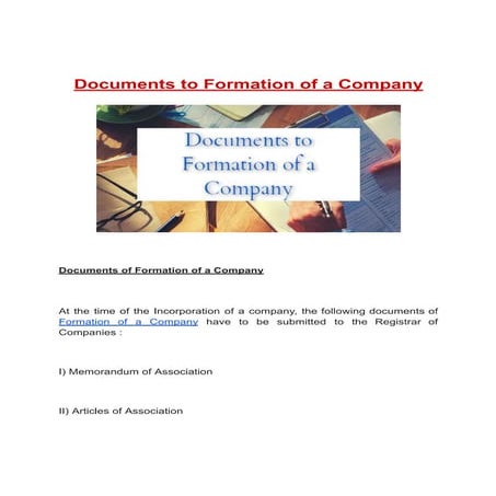 Documents to Formation of a Company.pdf
