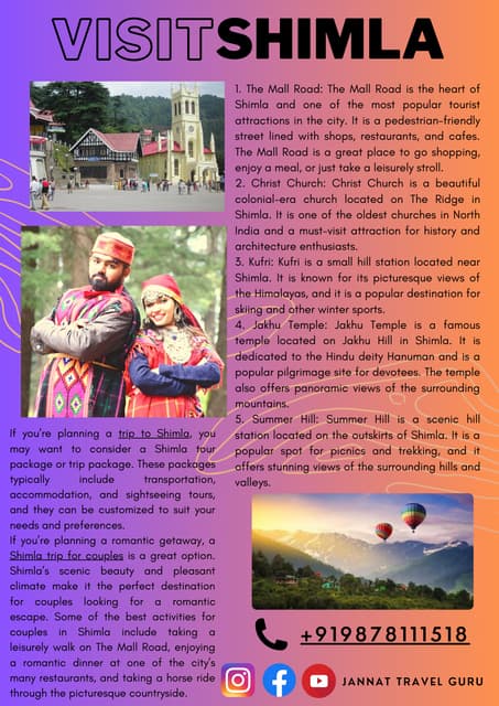 Best places to visit in Shimla | Top Travel Post.pdf