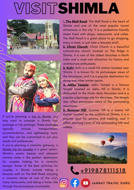 Best places to visit in Shimla | Top Travel Post.pdf