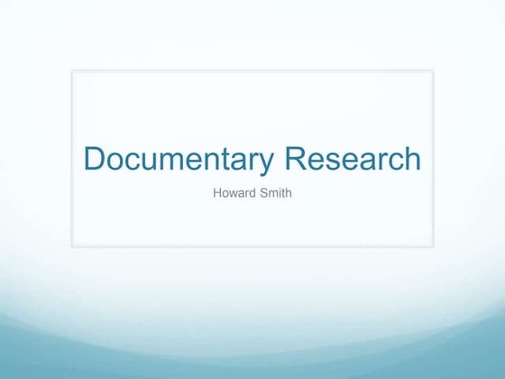 Documentary Research 6 | PPTX | Nature | Genres