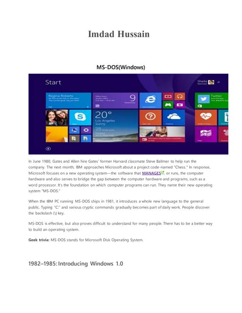Introduction to ms windows | PDF