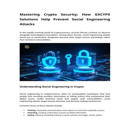 Mastering Crypto Security: How GXCYPX Solutions Help Prevent Social Engineering Attacks | DOCX