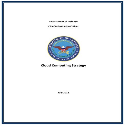 DoD Cloud Computing Strategy | PDF