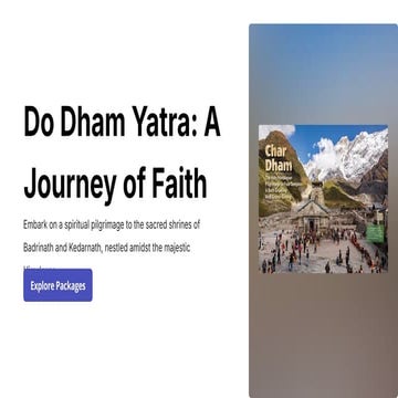 A Divine Journey: Embracing the Do Dham Yatra | PPT