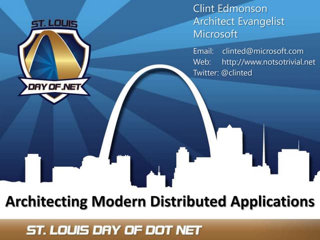 DODN2009 - Architecting Modern Distributed Applications | PPT DODN2009 - Architecting Modern Distributed Applications | PPT