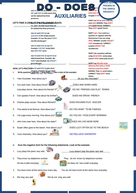 to do verbs - do, does, did | PPTX