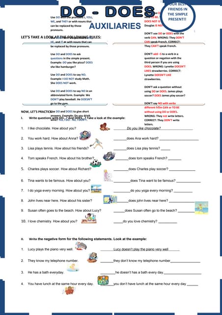 to do verbs - do, does, did | PPTX