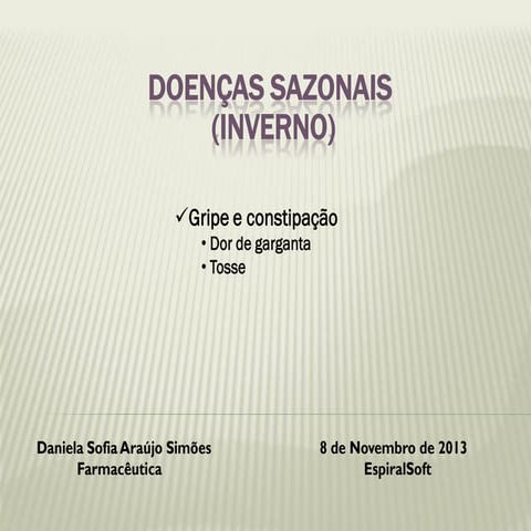 Doenças sazonais típicas do inverno | PPT