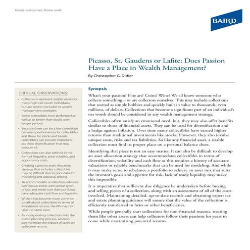 Does Passion Have a Place in Wealth Management? - Dec. 2011 | PDF