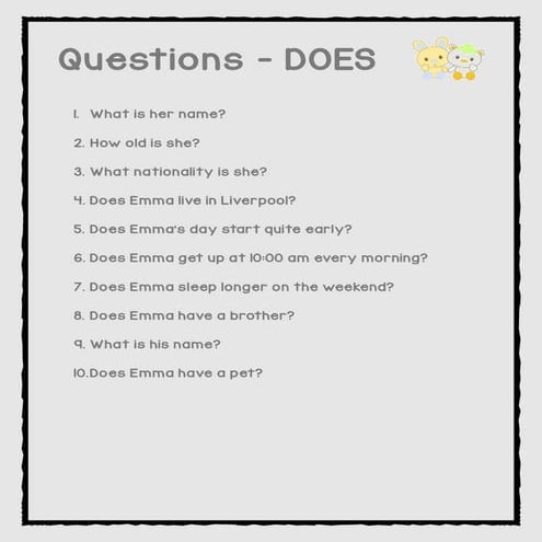 Does-Questions-1 | PDF