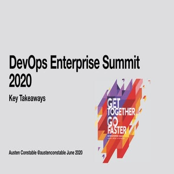 DevOps Enterprise Summit 2020 Key Takeaways | PDF