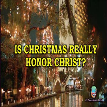 Is Christmas Really Honor Christ? | PDF