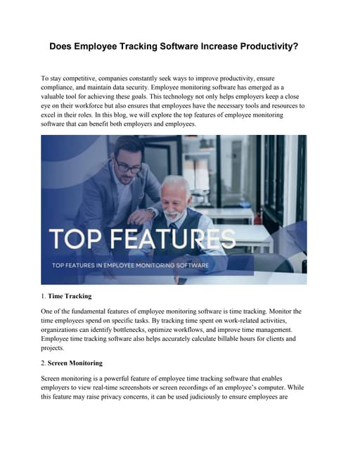 key features of Employee Screenshot Monitoring Software | PPT
