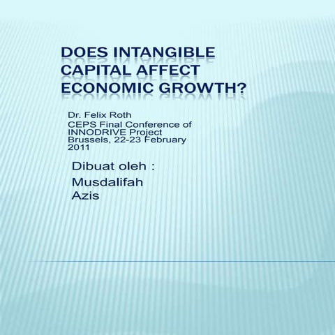 Does intangible capital affect economic growth,ppt,tgs1 | PDF