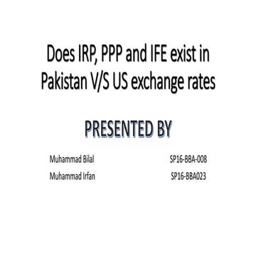 PPP, IFE and IRP | PPTX