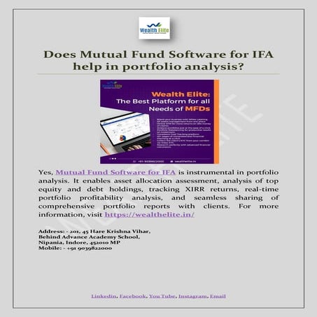 Which Mutual Fund Software for IFA provides BSE and NSE Integration.pdf