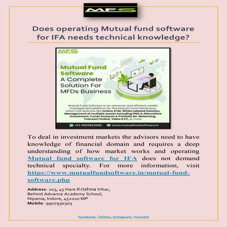 Does operating Mutual fund software for IFA needs technical knowledge.pdf