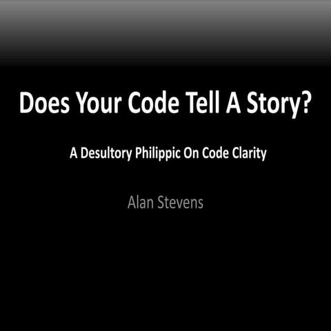 Does Your Code Tell A Story | PDF