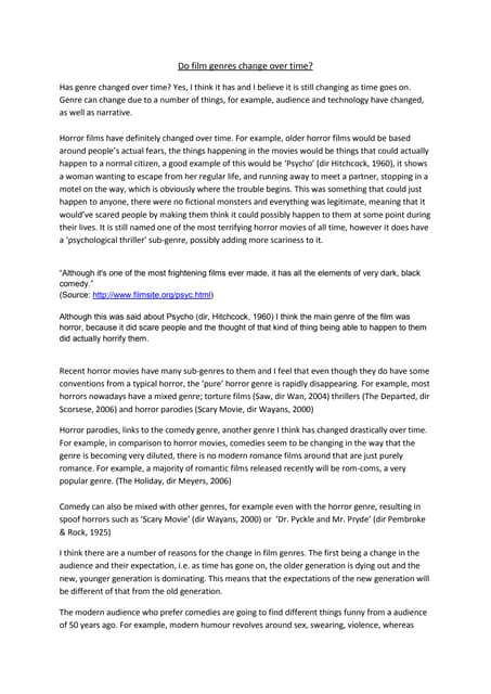 Why Do Genres Change Over Time | PPT