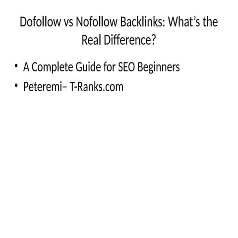 Do follow and no-follow link | PPTX