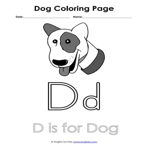 Dog coloring page | PDF