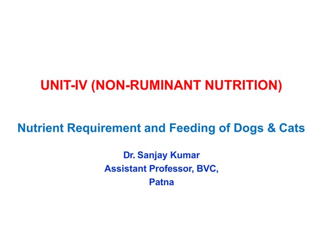 Cat & dog nutrition | PPTX