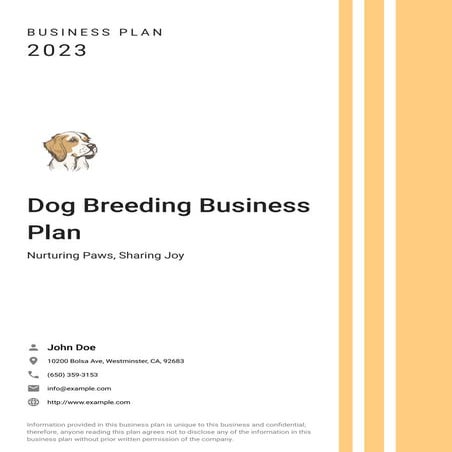 dog breeding business plan example...pdf