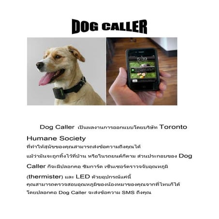 Dog caller เป็นผลงานการออกแบบโดยบริษัท toronto humane society ที่ทำให้ ...