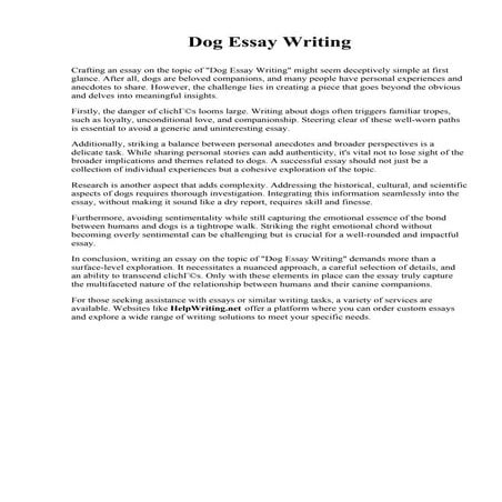 Animal Essay. The University of British Columbia | PDF