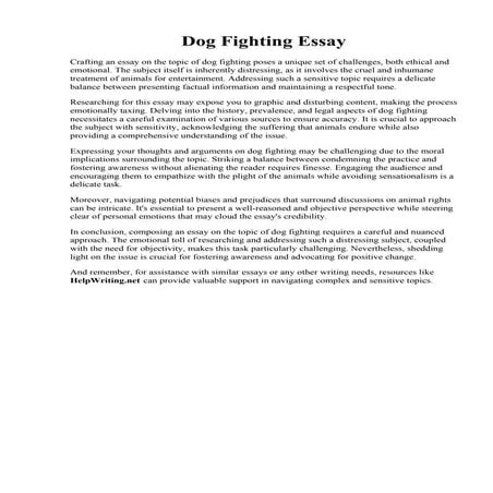 Dog Fighting Essay. Dog Fighting. dogfighting | PDF | Parenting Babies ...