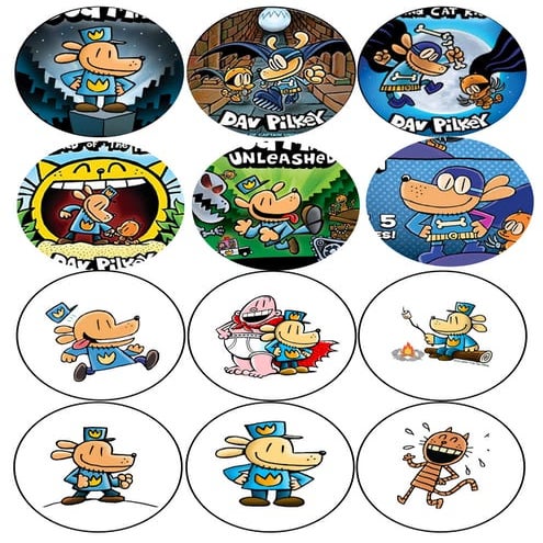 Dog Man 2.25" Button Images | PDF