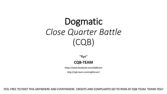 CQB 101 | PDF