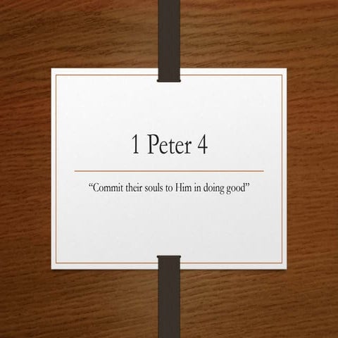 Do Good 1 Peter 4 | PPTX