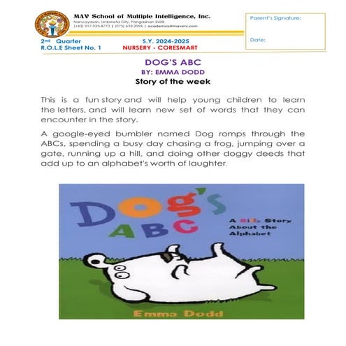 Dogs POWERPOINT ASSIGNMENT FOR KIDS PRESCHOOL | PDF