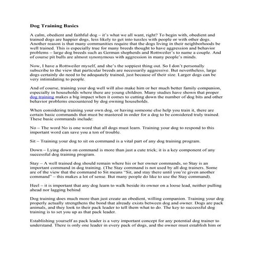 Dog Training Everything You Need to Know | PPTX