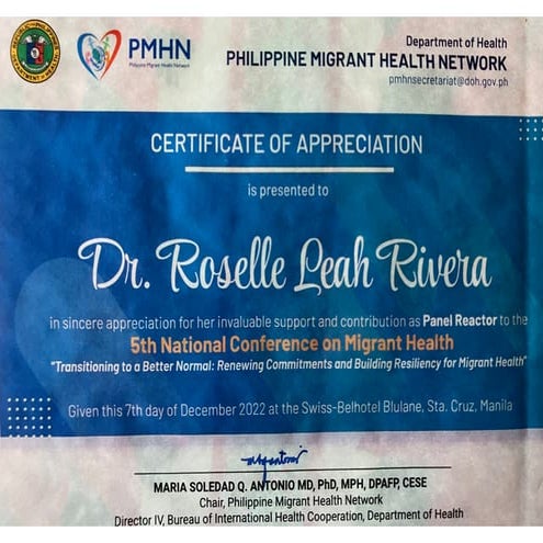 Philippine Migrant Health Network DOH Panel | PPT