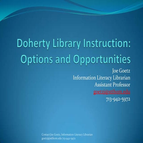 Doherty Library Instruction | PPTX