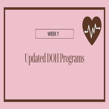 DOH PROGRAM PHILIPPINES UPDATED HEALTH PROGRAM | PDF