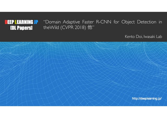 “domain Adaptive Faster R Cnn For Object Detection In Thewild Cvpr