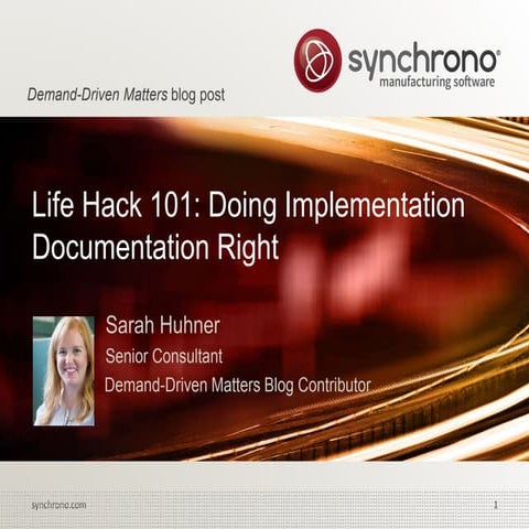 Doing Implementation Documentation Right | PPTX