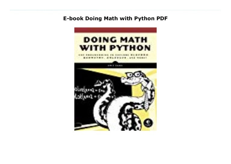 E-book Doing Math with Python PDF