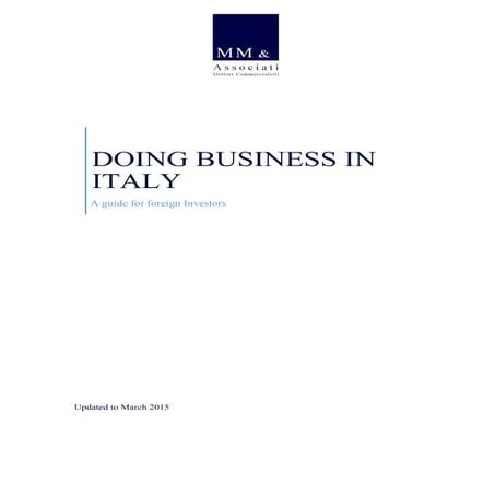 Doing business in italy | PDF