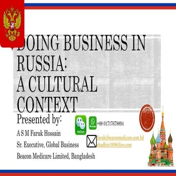 Doing business in Russia: a cultural context | PPTX