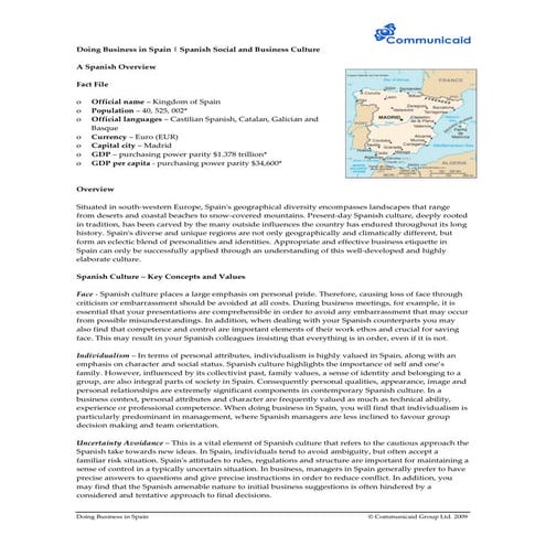 Doing business in spain | PDF