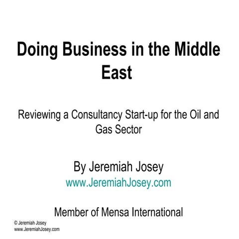 Doing Business In The Middle East | PPT